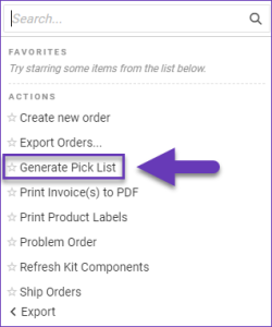 Picking Order Items - Skustack Help