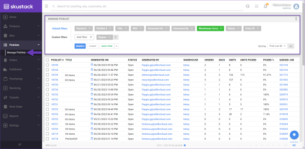 Picking Order Items - Skustack Help