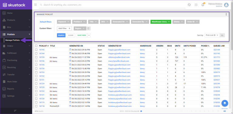 Picking Order Items - Skustack Help