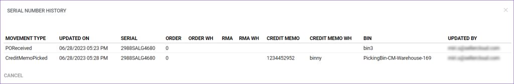 Serial Numbers - Skustack Help