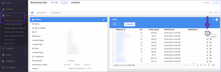 Bin to Bin Transfer - Skustack Help