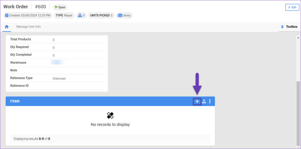 Repair Work Orders - Skustack Help